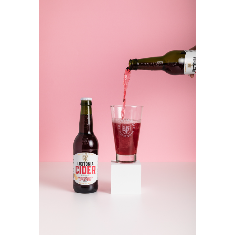 Loxtonia Cherry Flavoured Apple Cider - 4 x 340ml - Loxtonia Cider